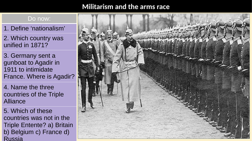 Militarism the arms race WW1 | Teaching Resources