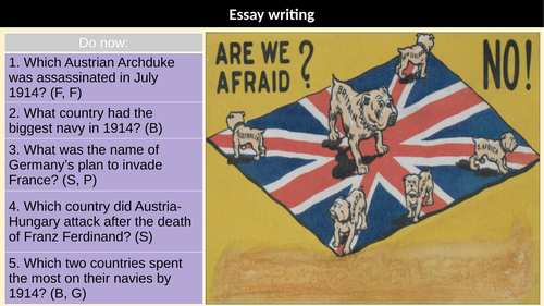 WW1 Essay Writing | Teaching Resources