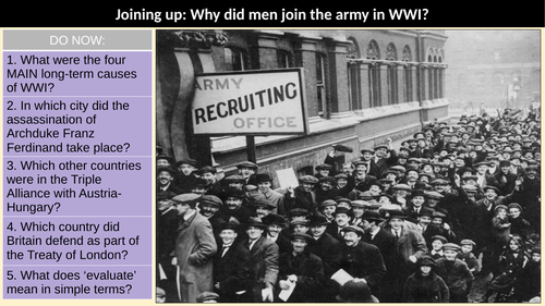 Joining up World War One WW1 | Teaching Resources