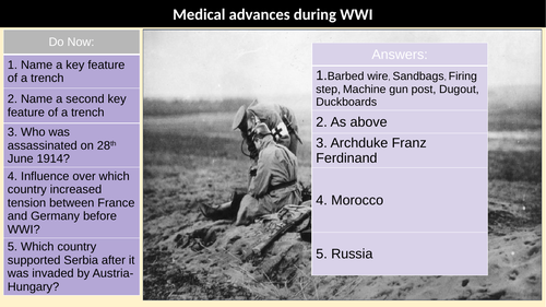 Medical Advancements WW1 | Teaching Resources