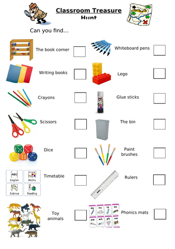 Classroom Treasure Hunt | Teaching Resources