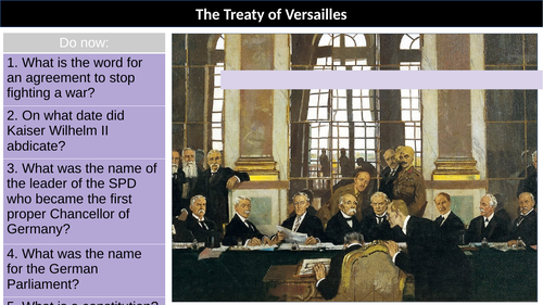 Treaty of Versailles The | Teaching Resources