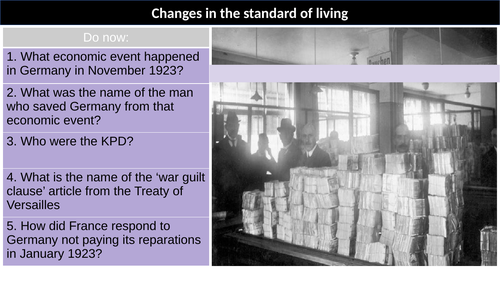 Weimar Republic Standard of Living | Teaching Resources