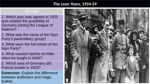 The Lean Years | Teaching Resources