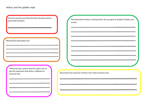 Arthur and the golden rope guided reading questions | Teaching Resources Arthur and the golden rope guided reading questions | Teaching Resources