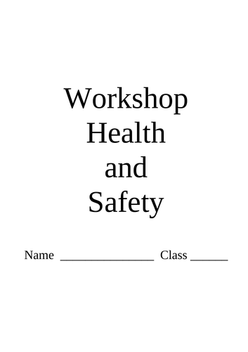 Year 7 Design and Technology Health and Safety booklet | Teaching Resources
