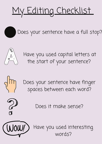 Writing Editing Checklist | Teaching Resources Writing Editing Checklist | Teaching Resources