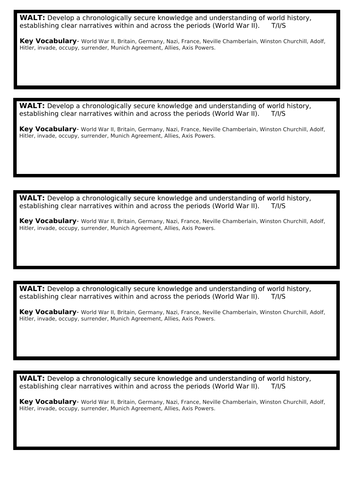 World War 2 Timeline | Teaching Resources