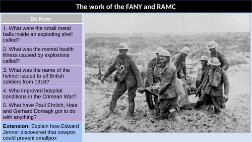 Western Front FANY RAMC | Teaching Resources
