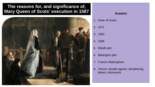 Execution of Mary Queen of Scots | Teaching Resources