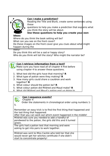 The Worst Witch Book tasks | Teaching Resources