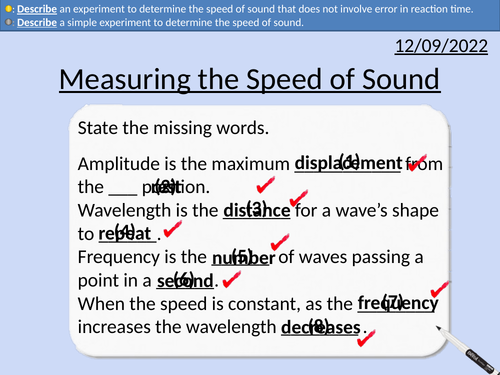 GCSE Physics: The Speed of Sound | Teaching Resources