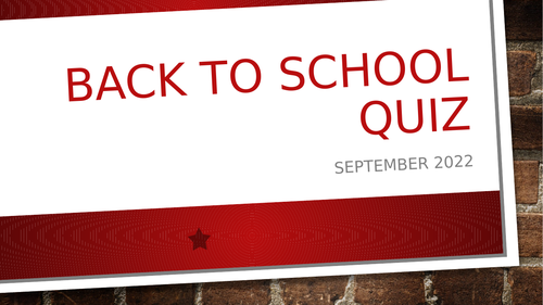 Back to School Quiz September 2022 | Teaching Resources