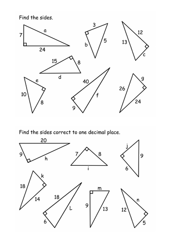 Pythagoras Theorem Teaching Resources