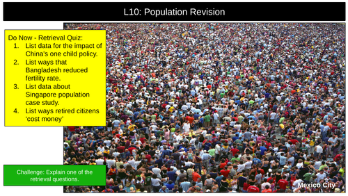 Population Revision Teaching Resources