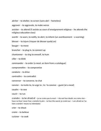 International Baccalaureat extensive list of ambitious verb | Teaching ...