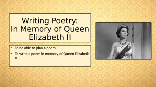 Queen Elizabeth II - Writing a Poem | Teaching Resources