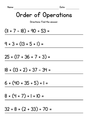 Adding & Subtracting & Multiplying & Dividing with Parenthesis ...