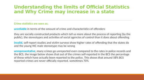 Understanding the limits of Official Statistics and Why Crime may ...