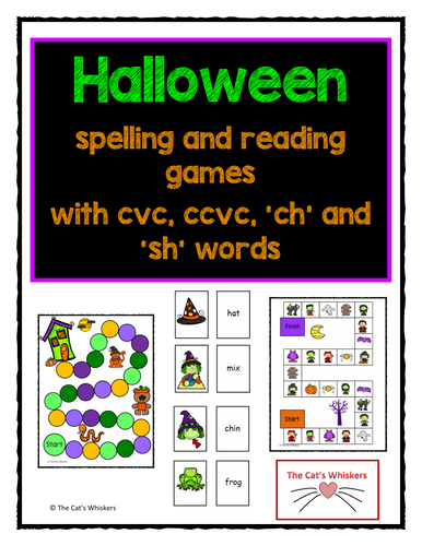 Halloween Reading and Spelling cvc, ccvc, sh and ch words | Teaching ...