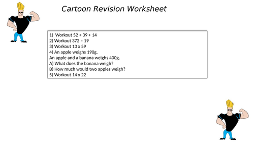 CARTOON REVISION WORKSHEET 3 | Teaching Resources