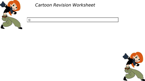 CARTOON REVISION WORKSHEET 13 | Teaching Resources