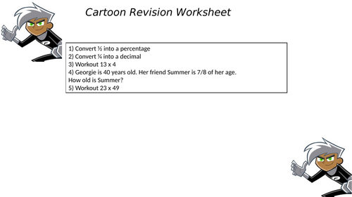 CARTOON REVISION WORKSHEET 25 | Teaching Resources
