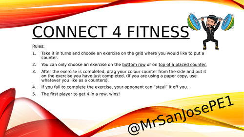 Connect 4 Fitness Game | Teaching Resources