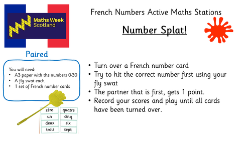 Maths Week Scotland French Numbers Active Maths | Teaching Resources