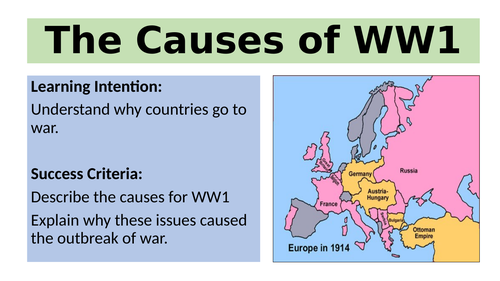 WW1- Causes | Teaching Resources WW1- Causes | Teaching Resources