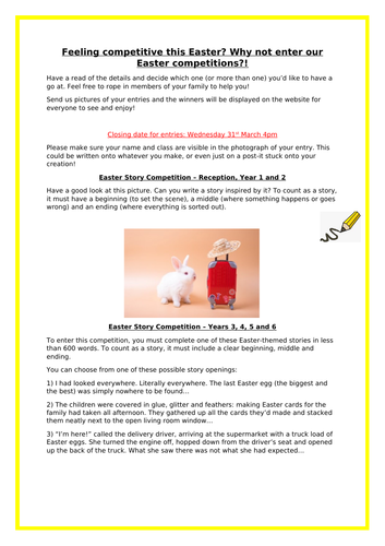 Easter Competitions | Teaching Resources