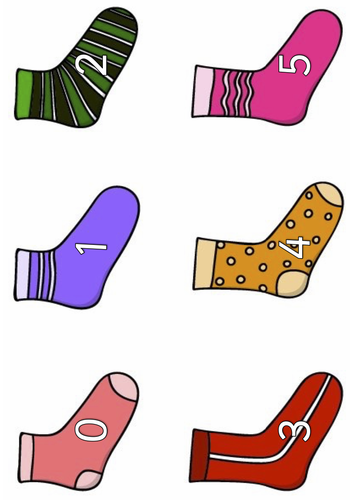 0-20 socks number ordering activity | Teaching Resources