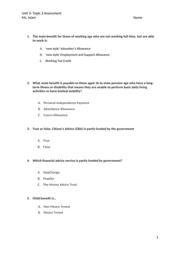 LIBF Unit 3 Topic 2 Lesson | Teaching Resources