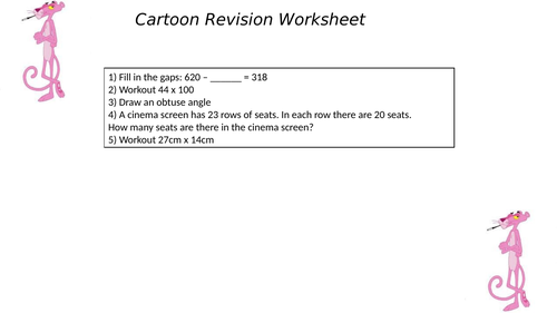 CARTOON REVISION WORKSHEET 27 | Teaching Resources