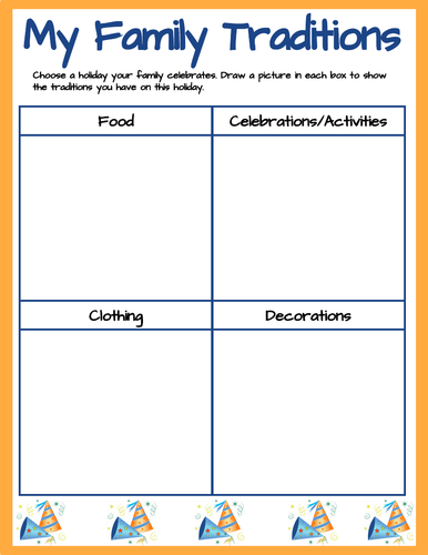 My Family Traditions | Teaching Resources