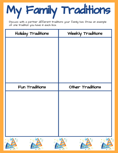 My family traditions | Teaching Resources