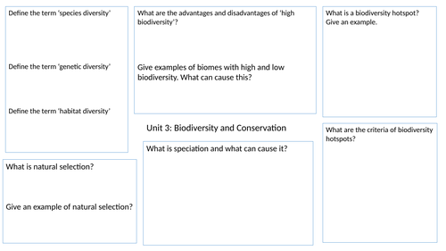 ESS Unit 3 Revision | Teaching Resources