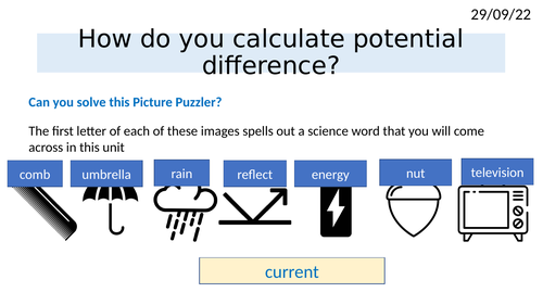 KS3 and KS4 Electricity: Potential difference, current and resistance ...