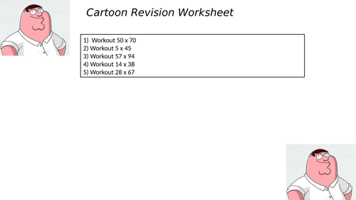 cartoon revision worksheet 50 | Teaching Resources
