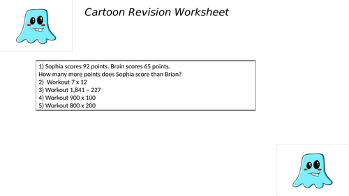 cartoon revision worksheet 76 | Teaching Resources