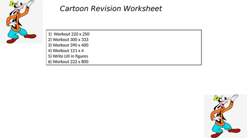 cartoon revision worksheet 79 | Teaching Resources