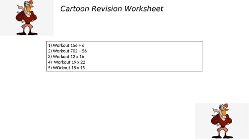 cartoon revision worksheet 80 | Teaching Resources
