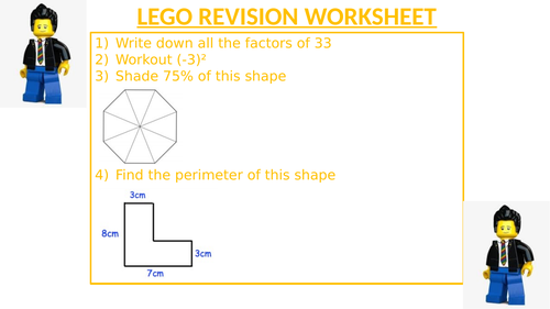 LEGO REVISION WORKSHEET 4 | Teaching Resources
