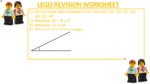 LEGO REVISION WORKSHEET 9 | Teaching Resources