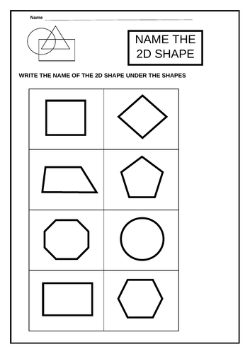 Name the 2D Shape | Teaching Resources