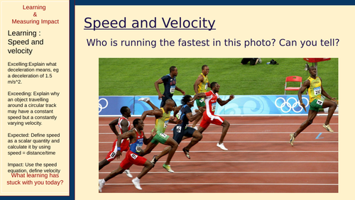 Presentation on speed and velocity. | Teaching Resources
