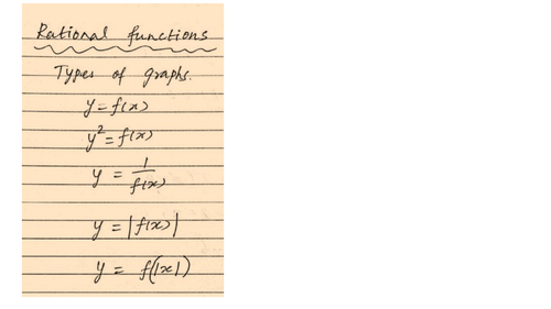 9231 Further Mathematics Chapter 2 Rational Functions Notes Teaching