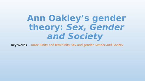 Ann Oakley's View on Family: Gender and dual Burden, and everyday life ...