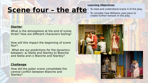 A Streetcar Named Desire - Scene 4 and Exam Review | Teaching Resources