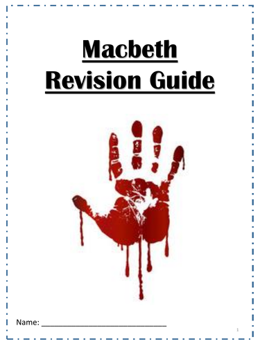 Macbeth Revision Guide Complete | Teaching Resources